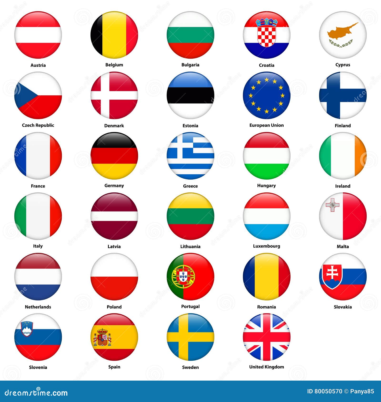 All Flags of the Countries of the European Union. Round Glossy Style ... All Flags of the Countries of the European Union. Round Glossy Style ...