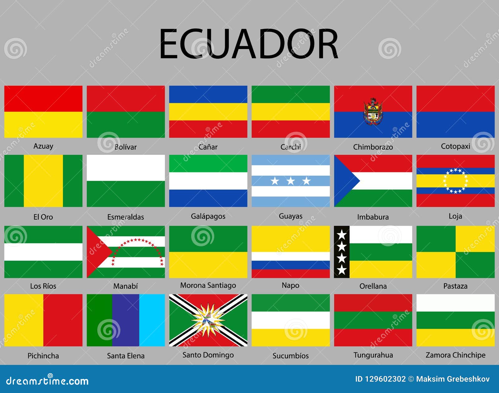 All Flags Provinces Of Ecuador Royalty-Free Stock Image | CartoonDealer ...