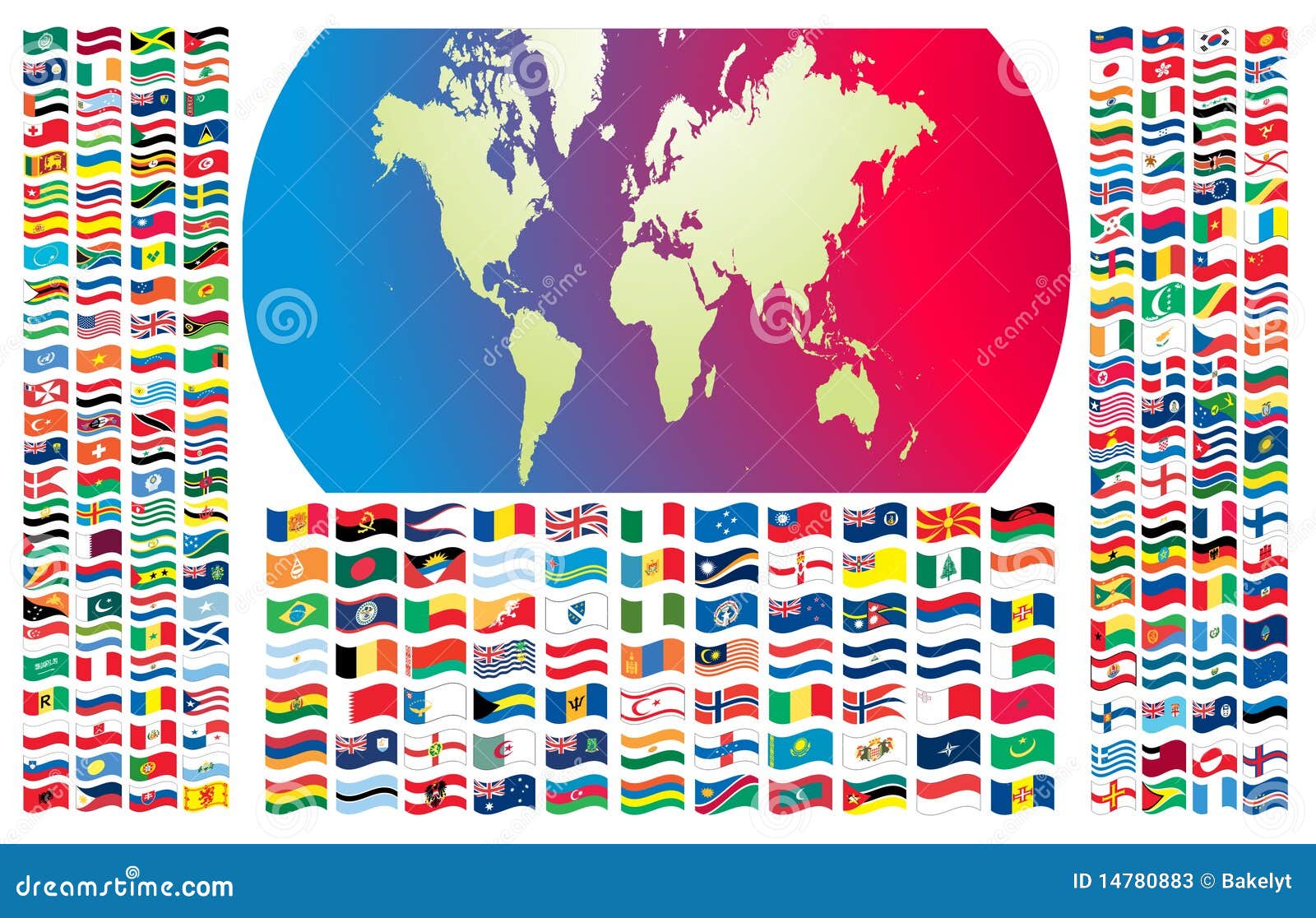 All flags of the world stock vector. Illustration of geography - 14780883