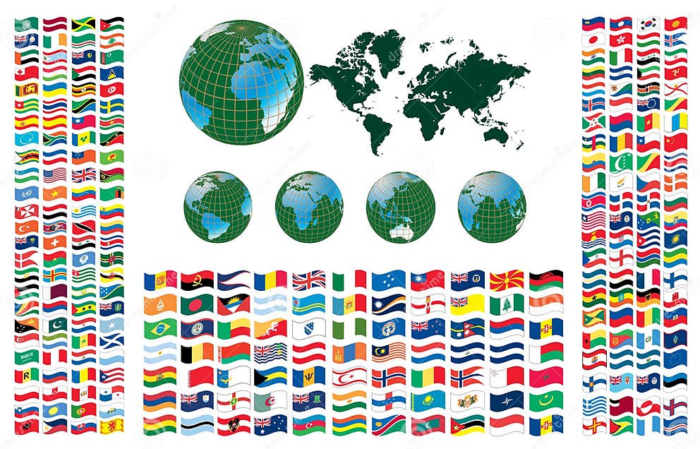 All flags of the world stock vector. Illustration of nation - 14780888