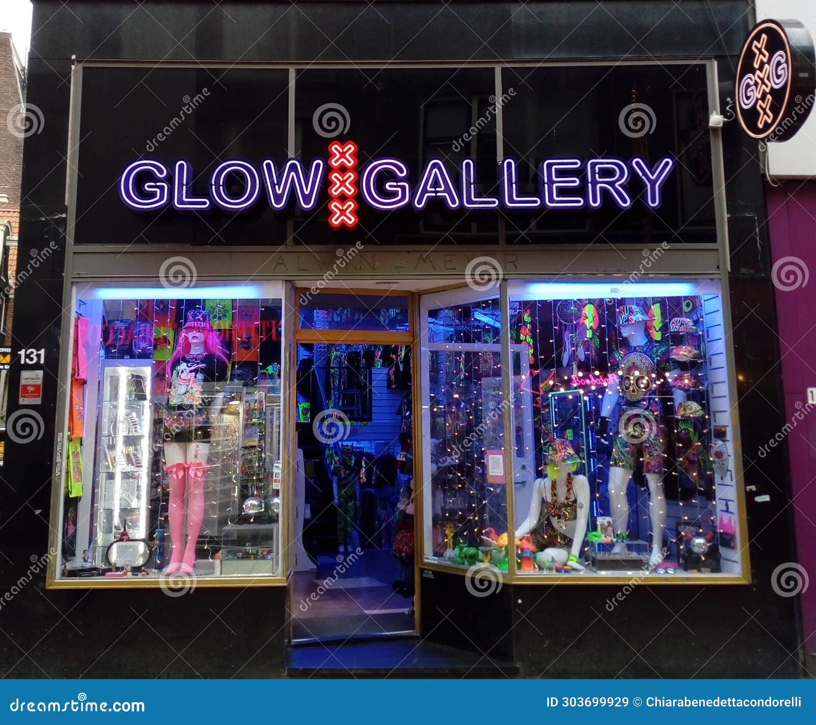 Glow Gallery store editorial stock image. Image of celebration - 303699929