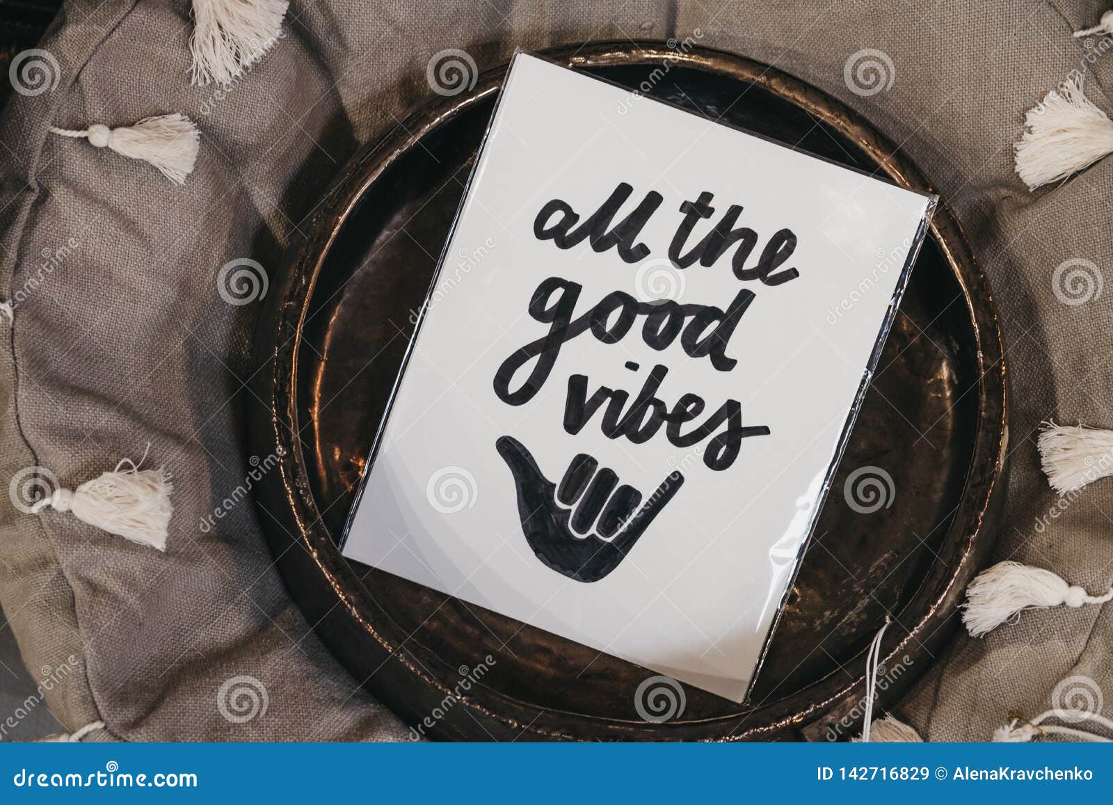 All the Good Vibes Motivational Quote Stock Image - Image of ...