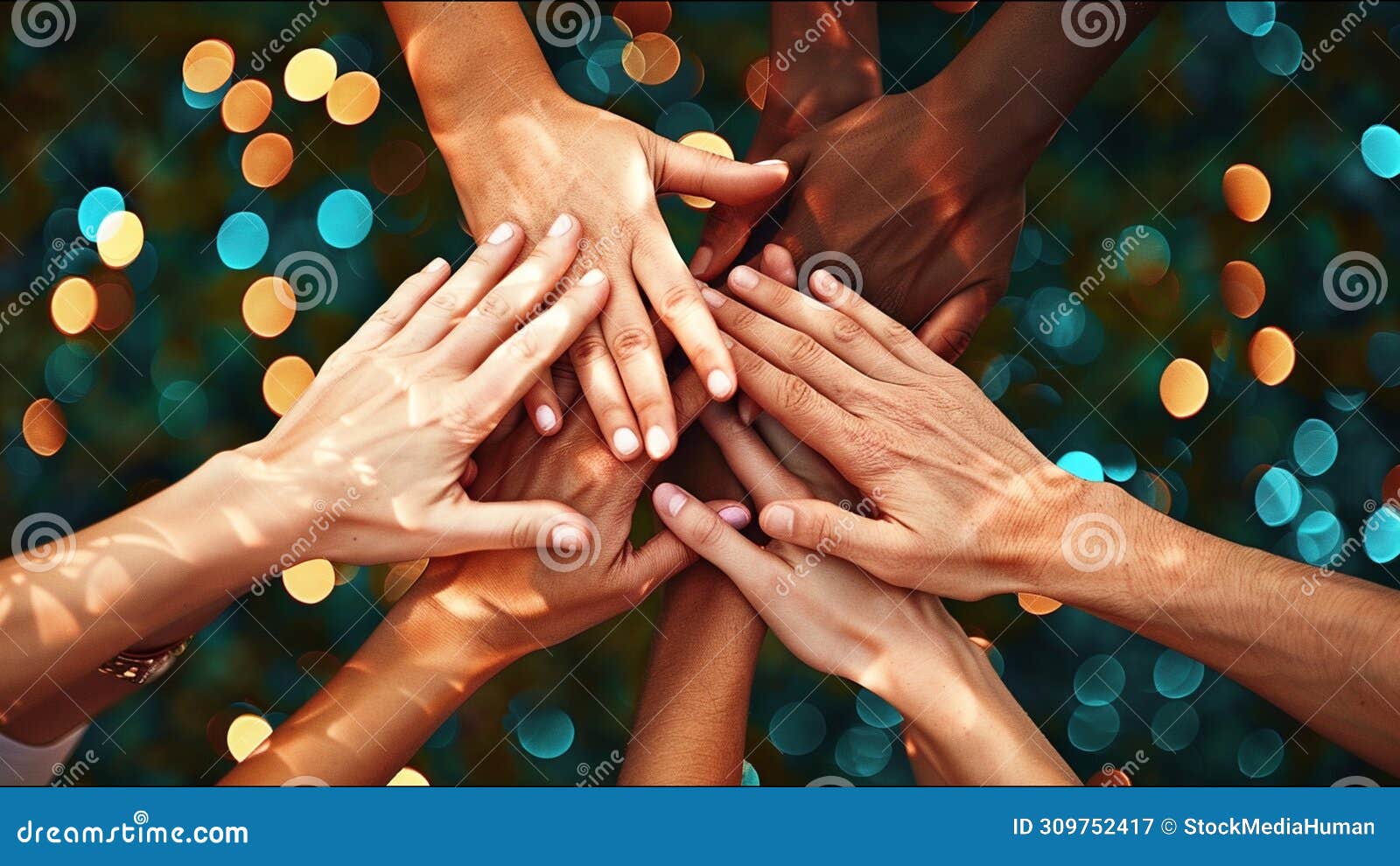 All Hands in People Soft Diffuse Bokeh Focus Friendship Unity Trust ...