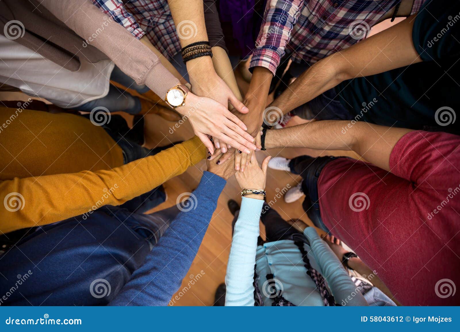 All Hands Together, Racial Equality in Team Stock Photo - Image of ...