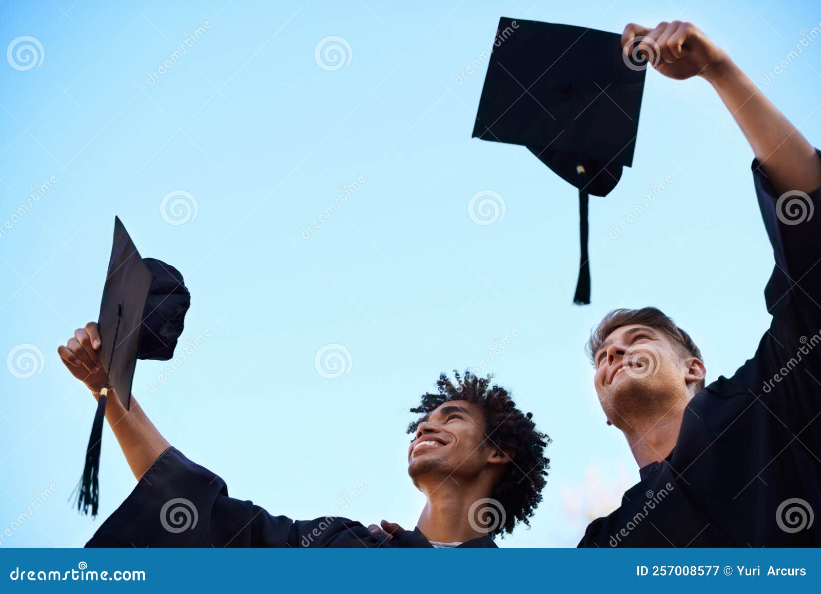 All the Hard Work Paid Off. Students Celebrating on Graduation Day ...