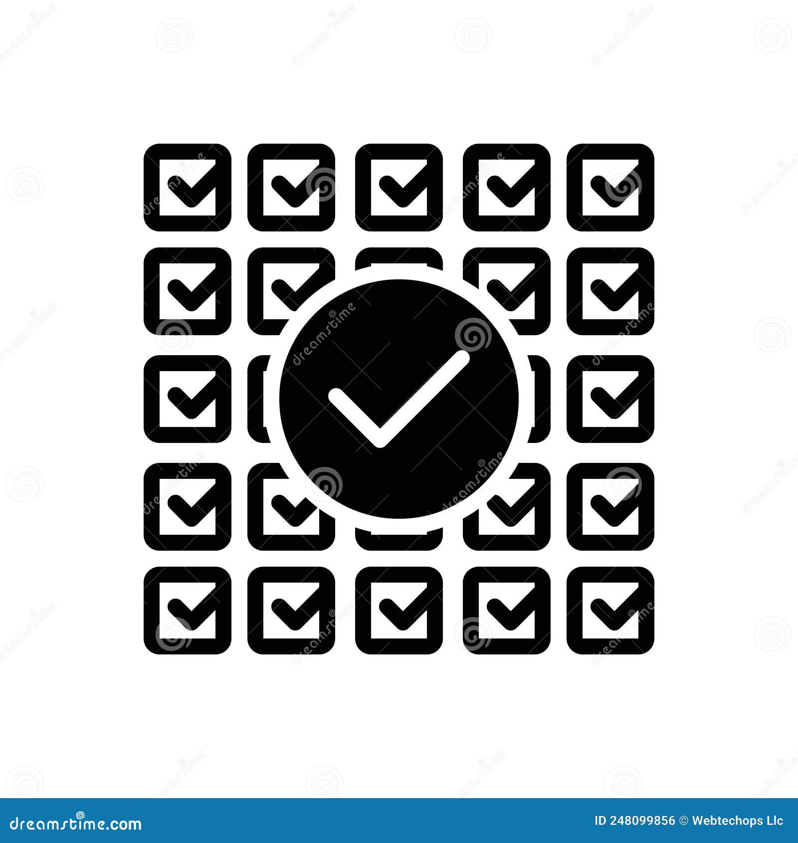 Black Solid Icon for All, Each and Every Stock Vector - Illustration of ...
