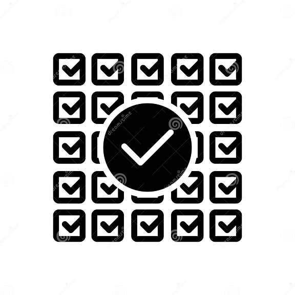 Black Solid Icon for All, Each and Every Stock Vector - Illustration of ...