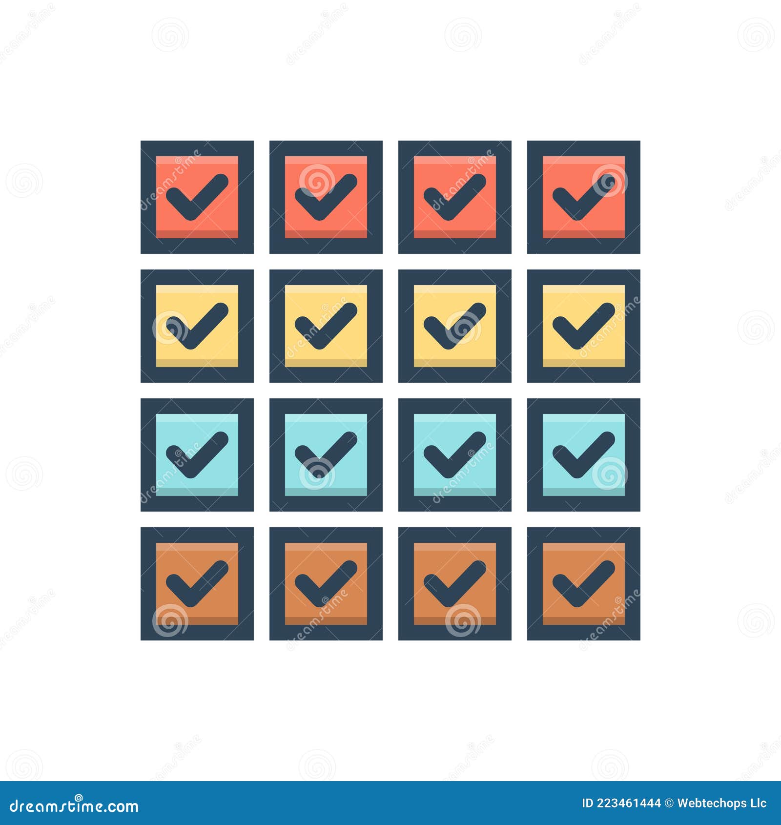 Color Illustration Icon for All, Whole and Complete Stock Illustration ...