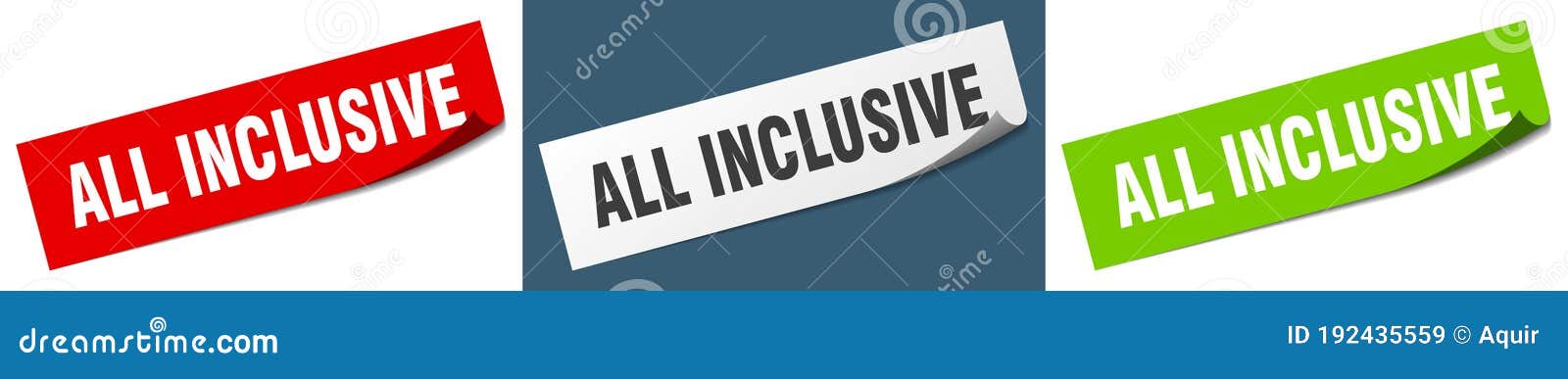 All Inclusive Banner. All Inclusive Speech Bubble Label Set. Stock ...
