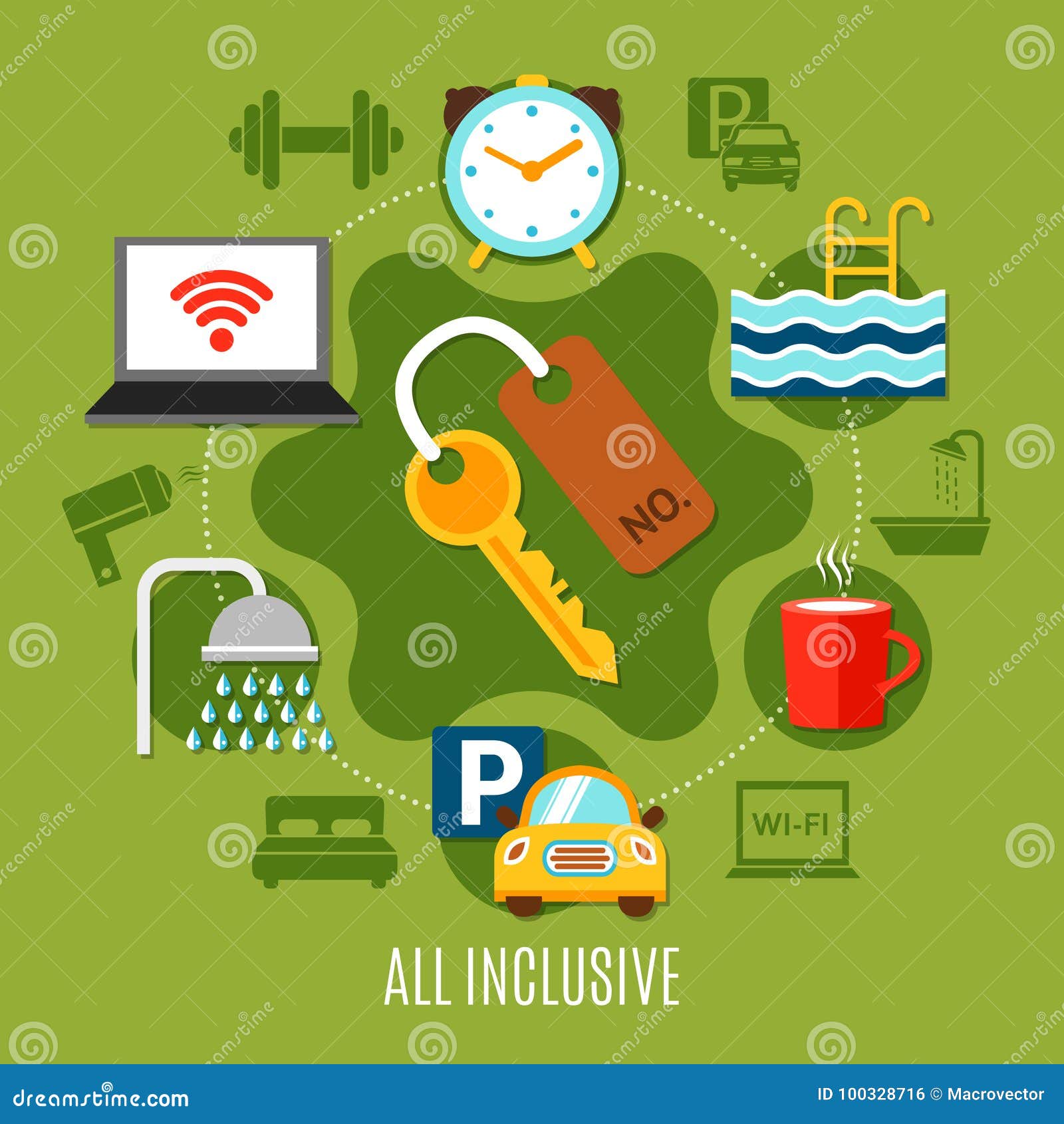 All Inclusive Design Concept Stock Vector - Illustration of flat ...
