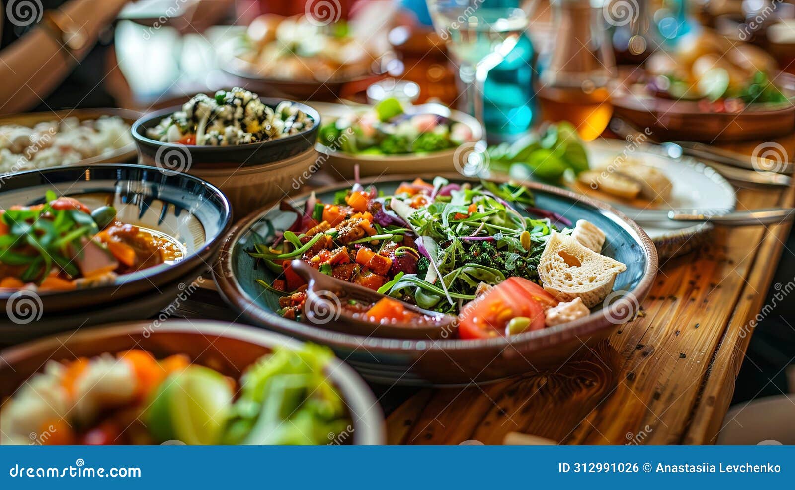 All Inclusive Healthy Food Restaurant Stock Illustration - Illustration ...