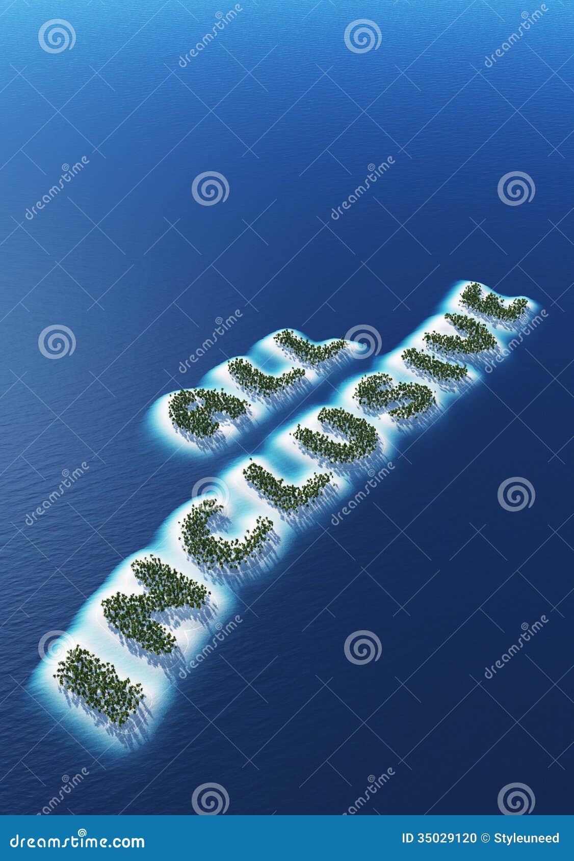 All Inclusive Island Holiday Stock Illustration - Illustration of ...