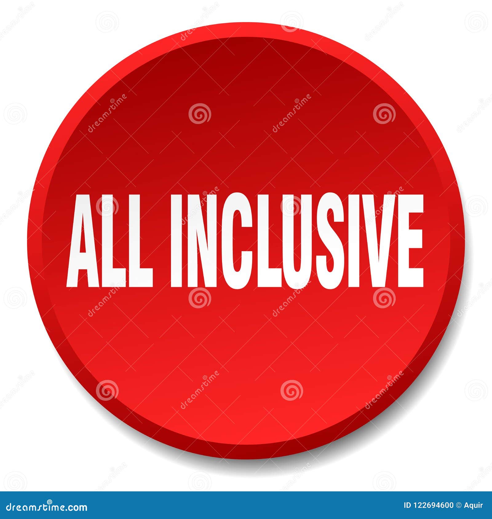 All inclusive button stock vector. Illustration of design - 122694600