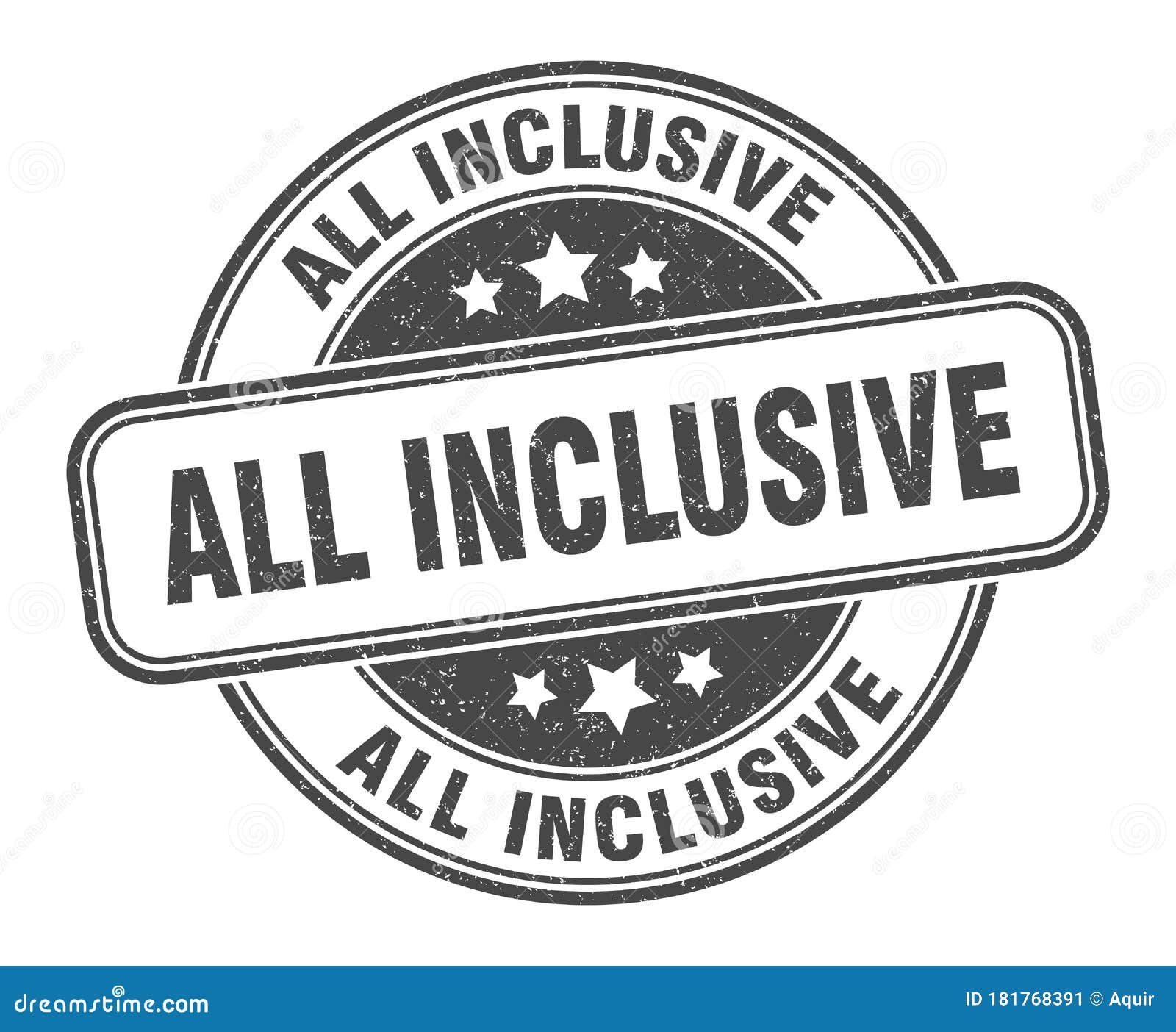 All Inclusive Stamp Cartoon Vector | CartoonDealer.com #82616645