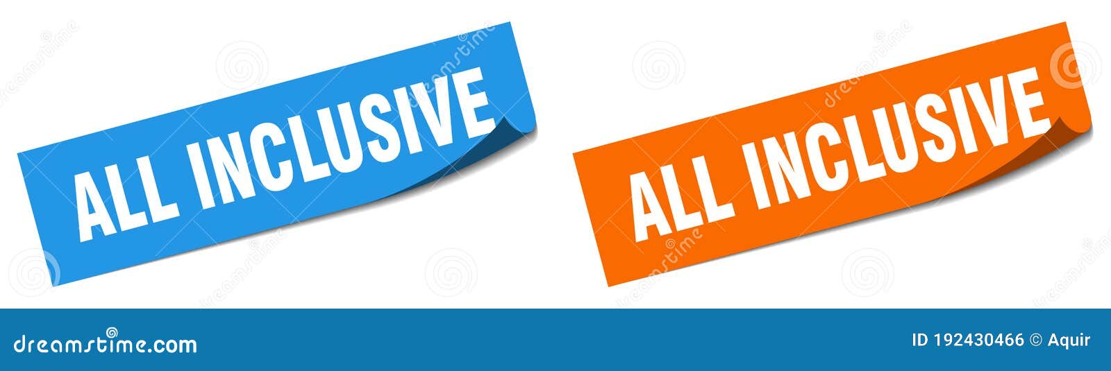 All Inclusive Sticker. All Inclusive Sign Set Stock Vector ...