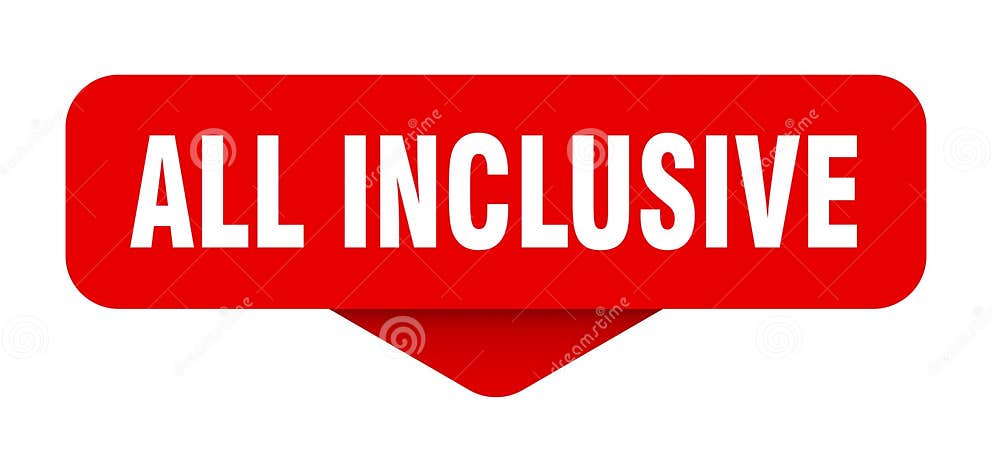 All Inclusive Sticker. All Inclusive Sign on Transparent Background ...