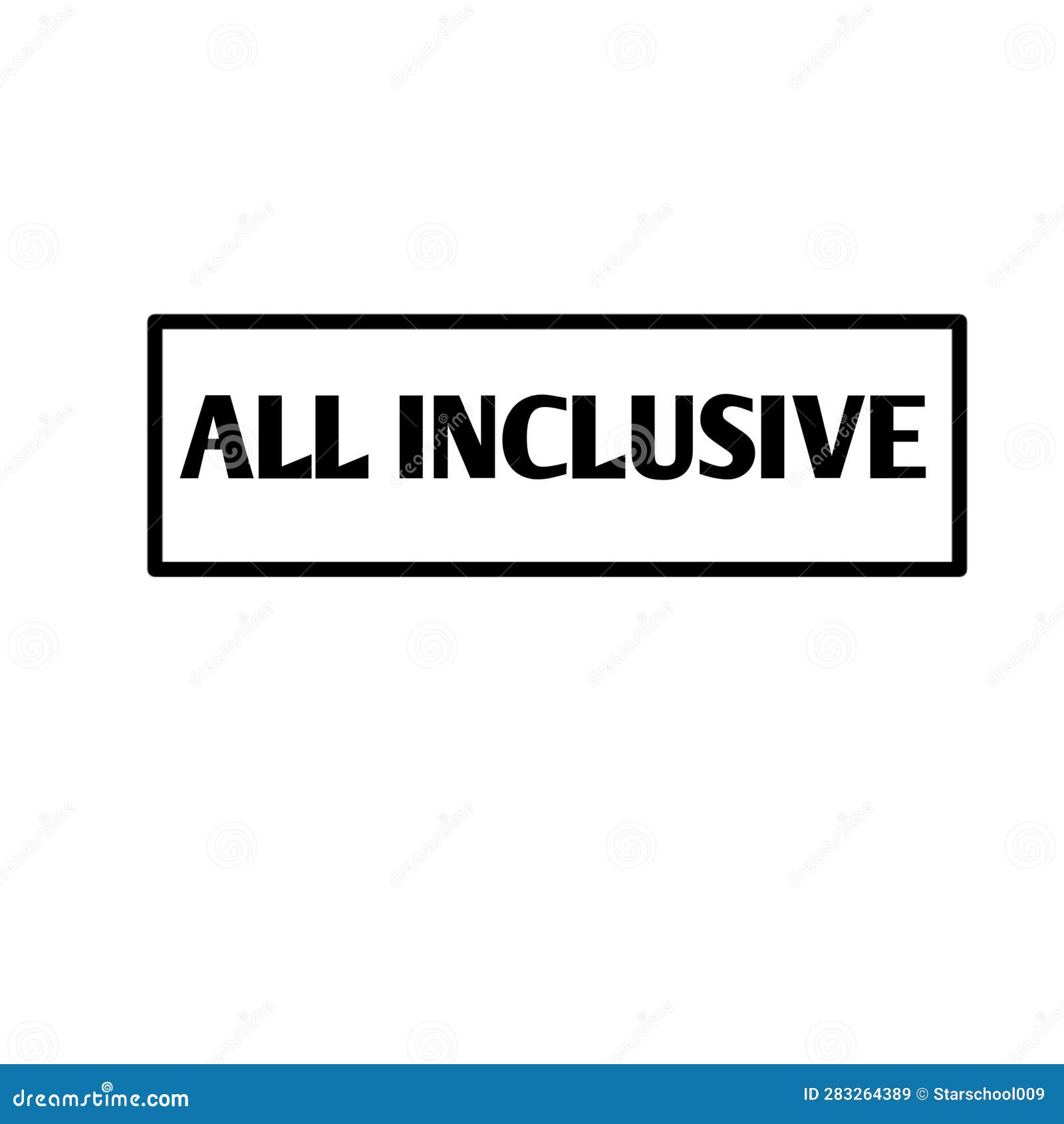 ALL inclusive text stock illustration. Illustration of logo - 283264389