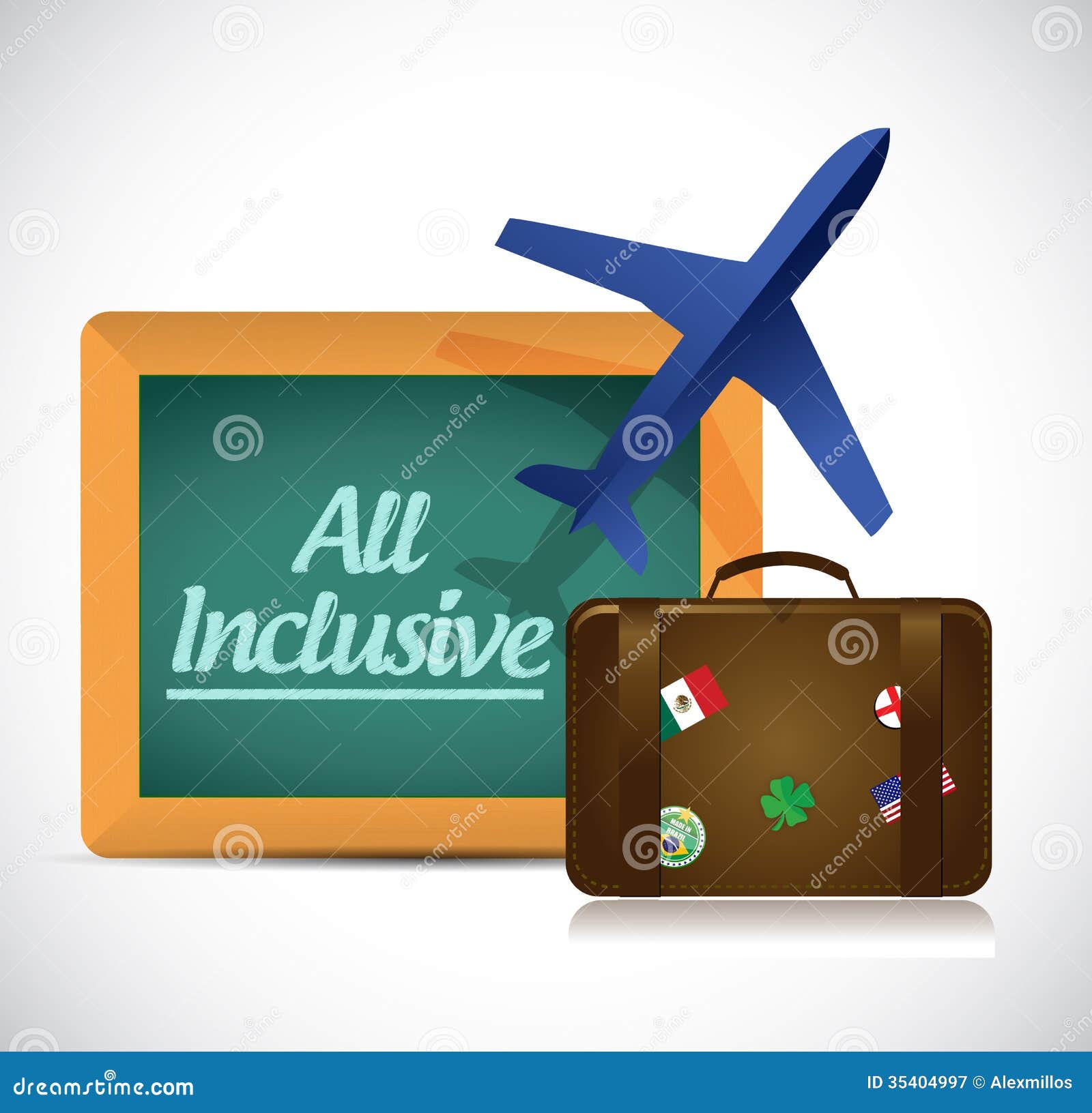 All Inclusive Travel Concept Illustration Design Stock Illustration ...