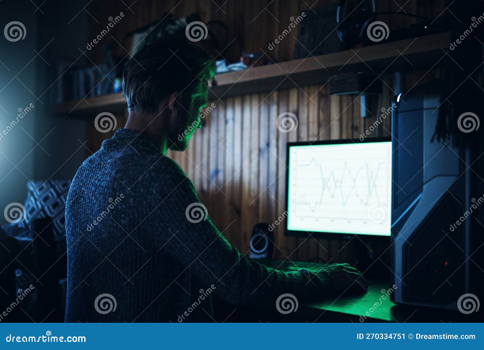 We All Know Geeks Run the World. a Young Man Using a Computer and ...