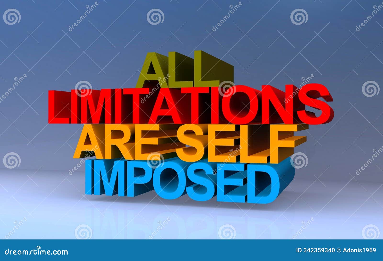 All Limitations are Self Imposed on Blue Stock Illustration ...