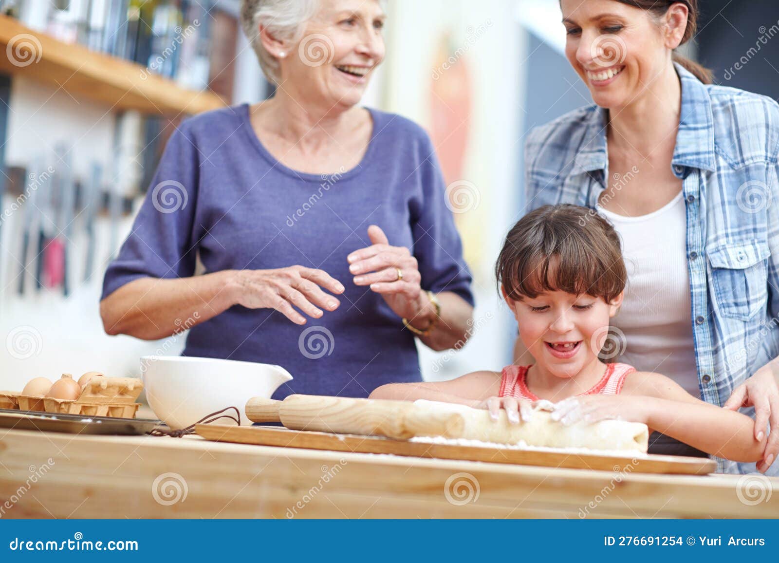 They All Love Baking. a Three Generational Family Baking Together ...