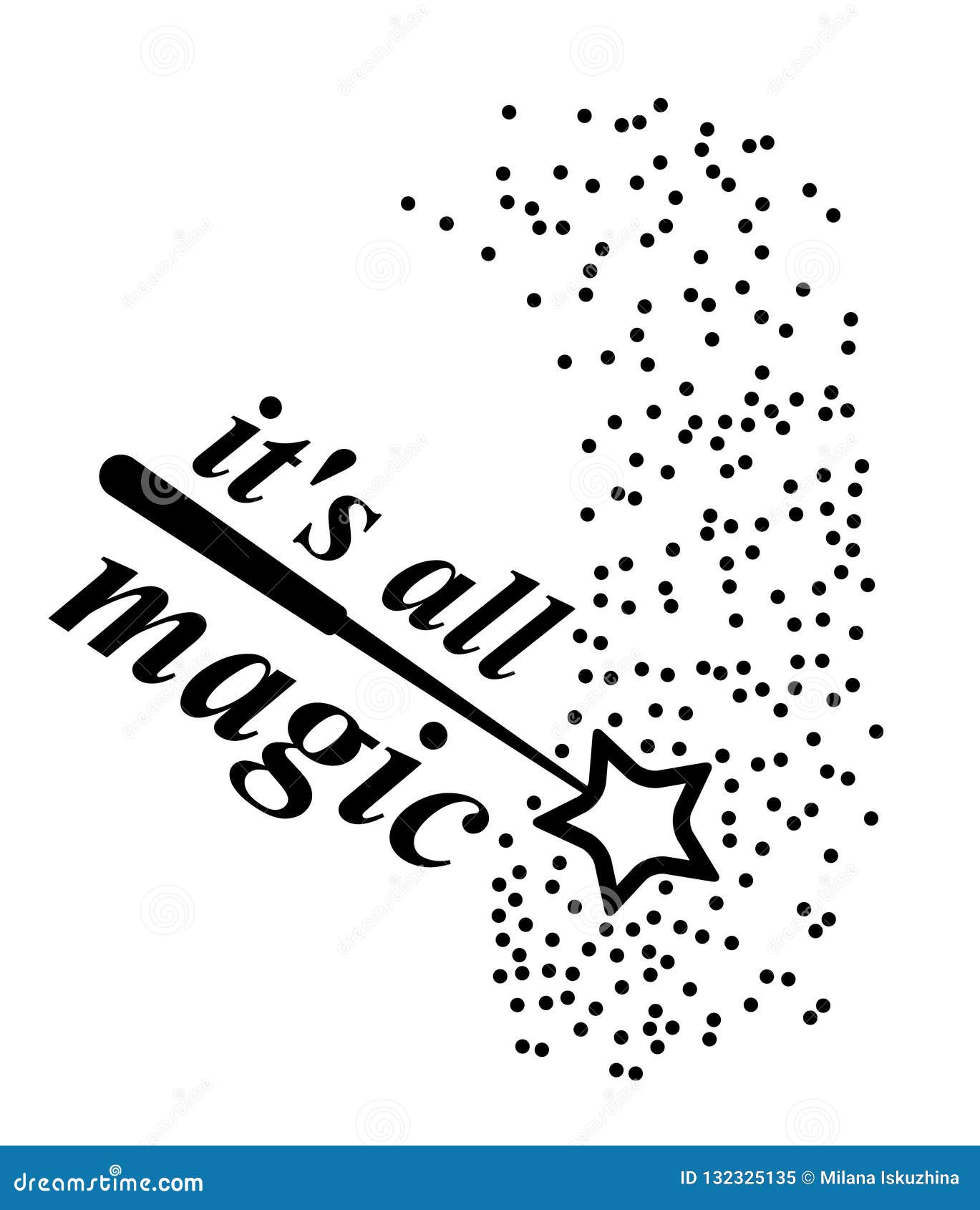 This is All Magic Wand Magic Vector Stock Vector - Illustration of ...