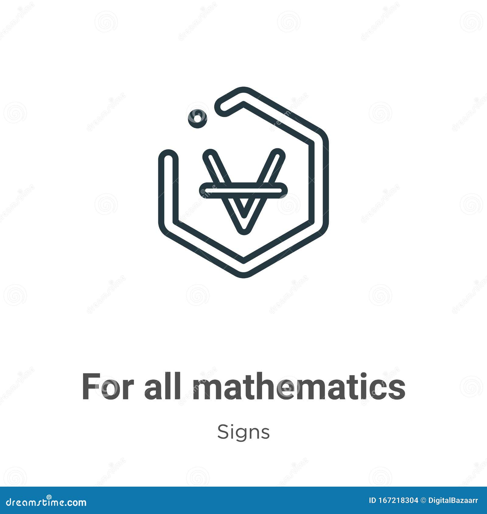 For All Mathematics Symbol Outline Vector Icon. Thin Line Black for All ...
