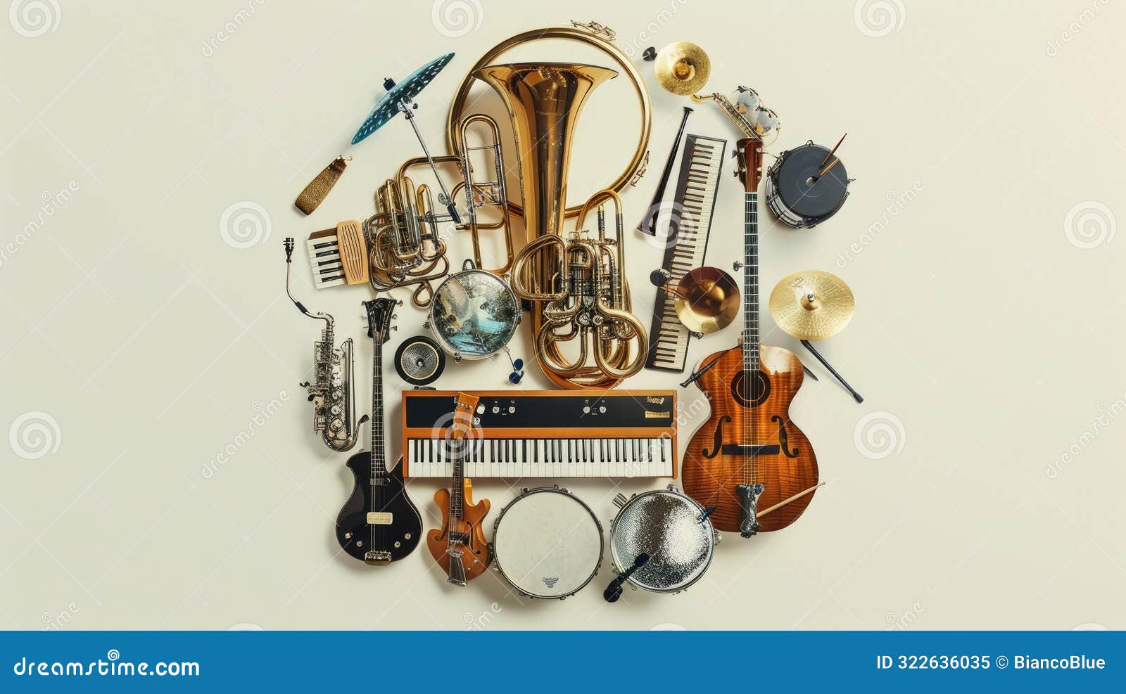 All Musical Instruments in One Place AIG535 Stock Image - Image of ...