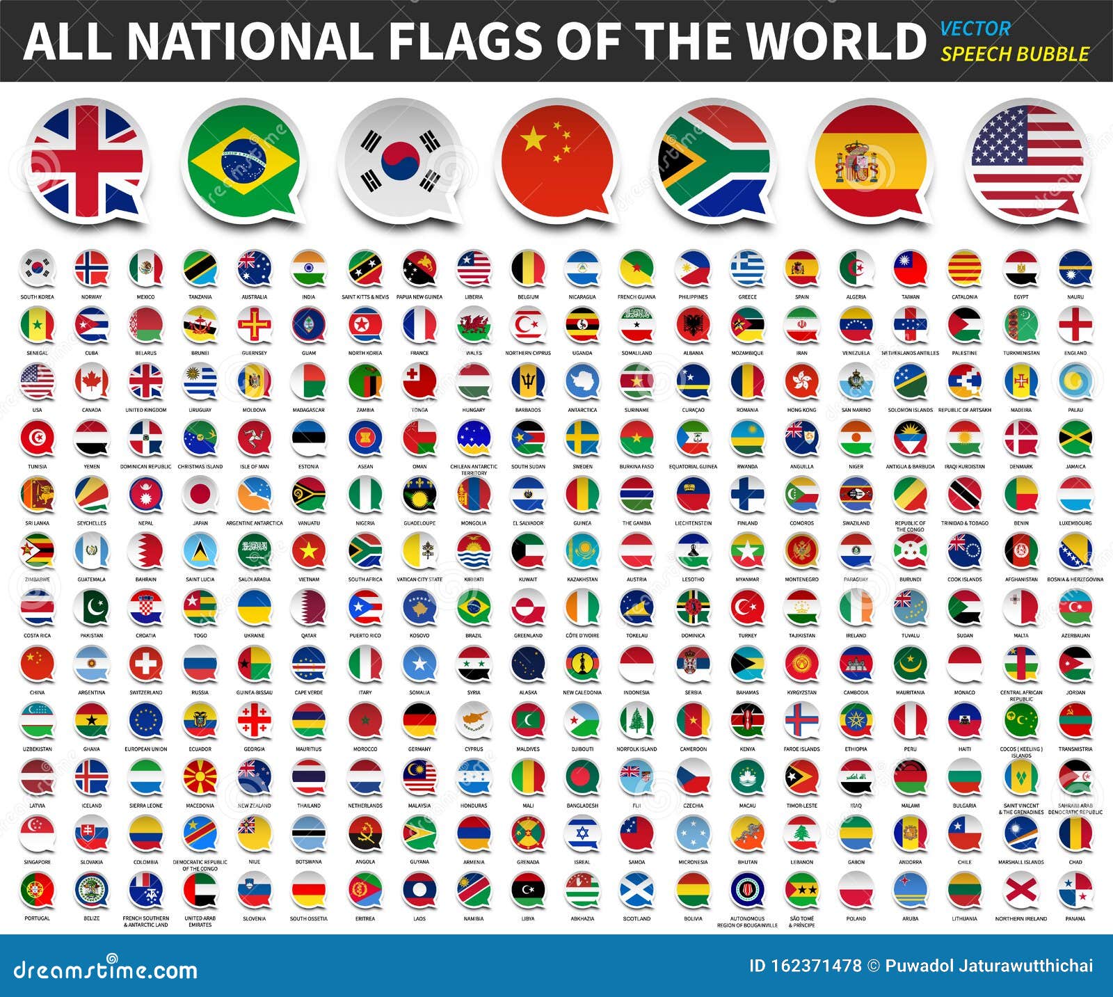 All National Flags of the World . Speech Bubble Flag Design . White ...