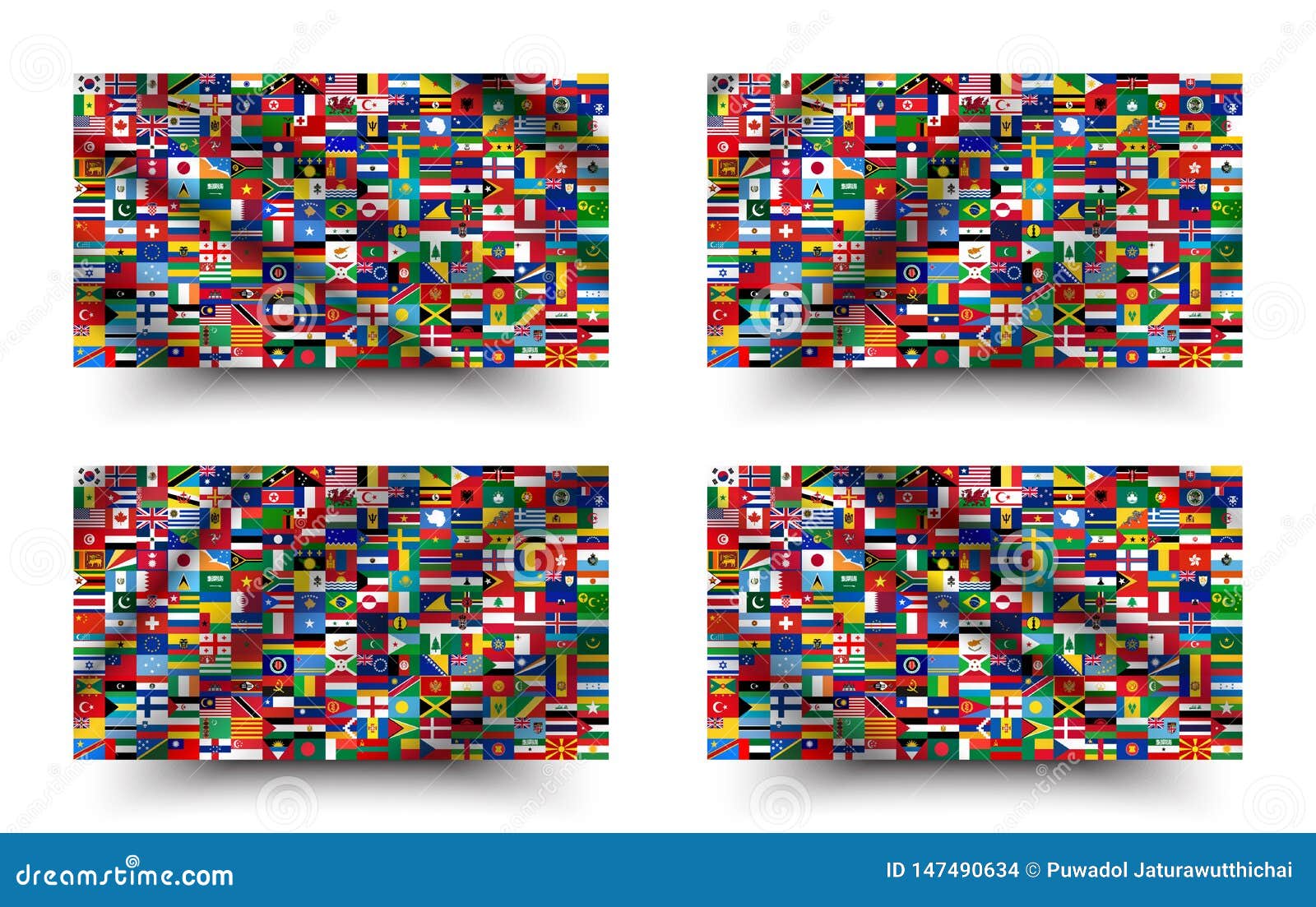 All National Flags of the World . Waving and Background Style Stock ...