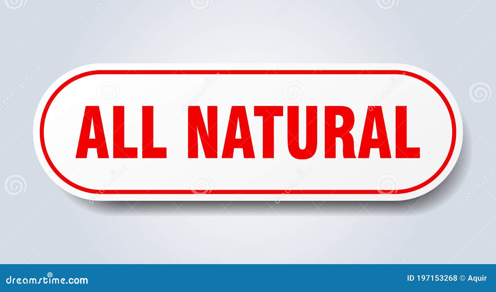 All natural sticker. stock vector. Illustration of rounded - 197153268