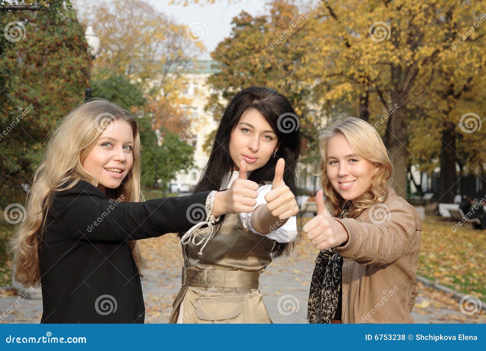 All OK stock photo. Image of mood, brunette, walk, girlfriends - 6753238