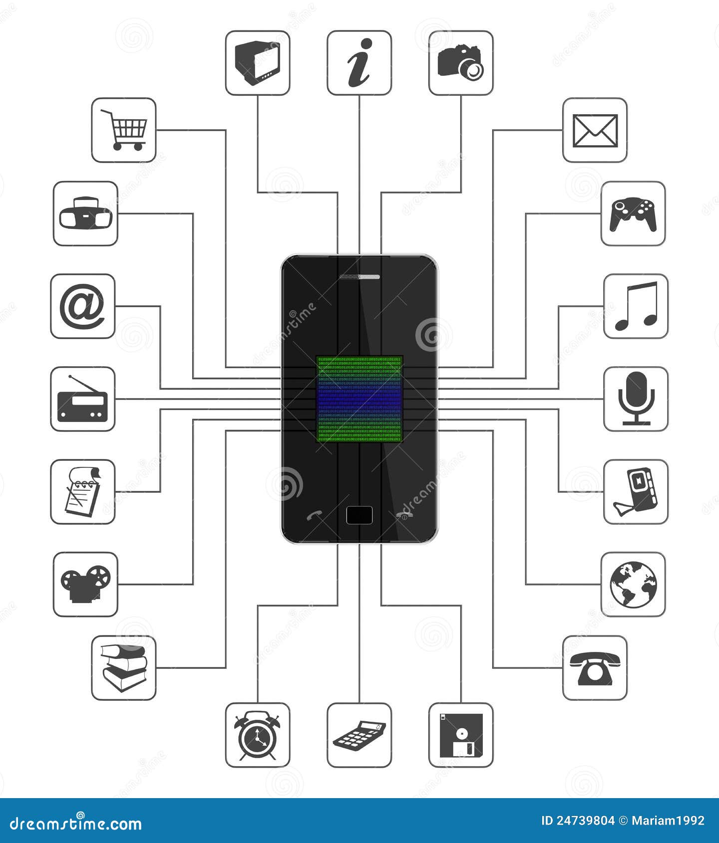 All in one stock illustration. Illustration of opportunity - 24739804
