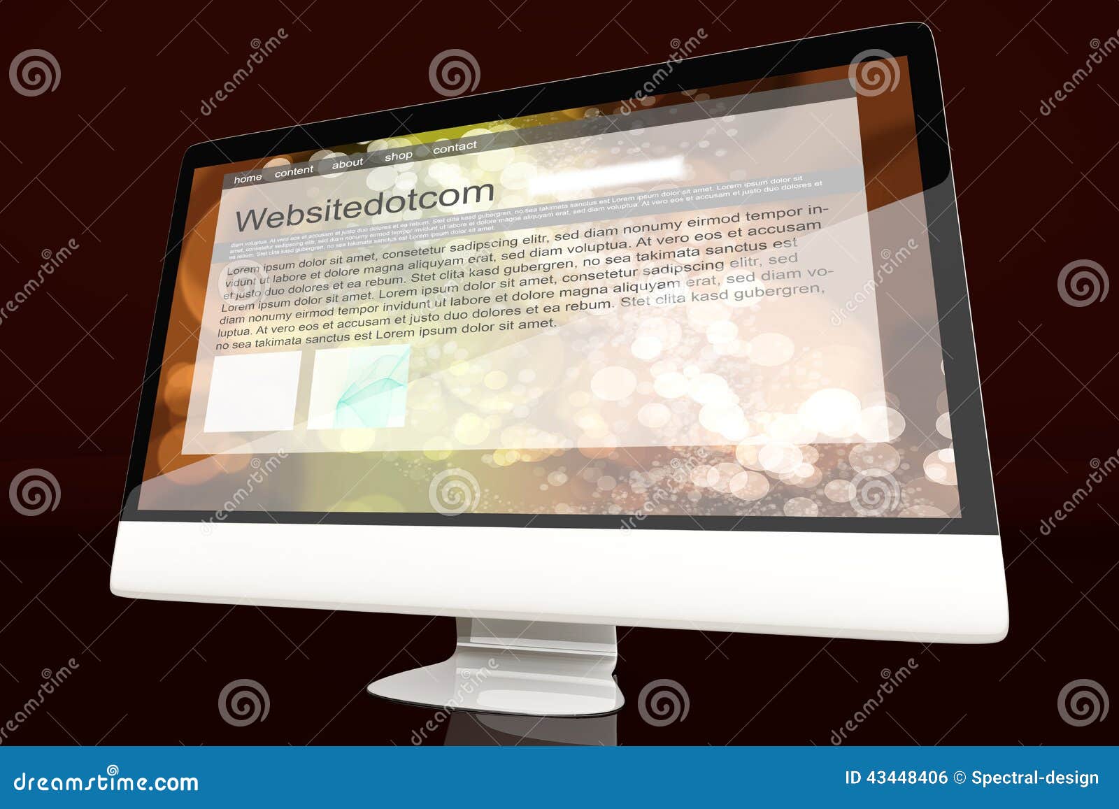All in One Computer Showing a Generic Website Stock Illustration ...