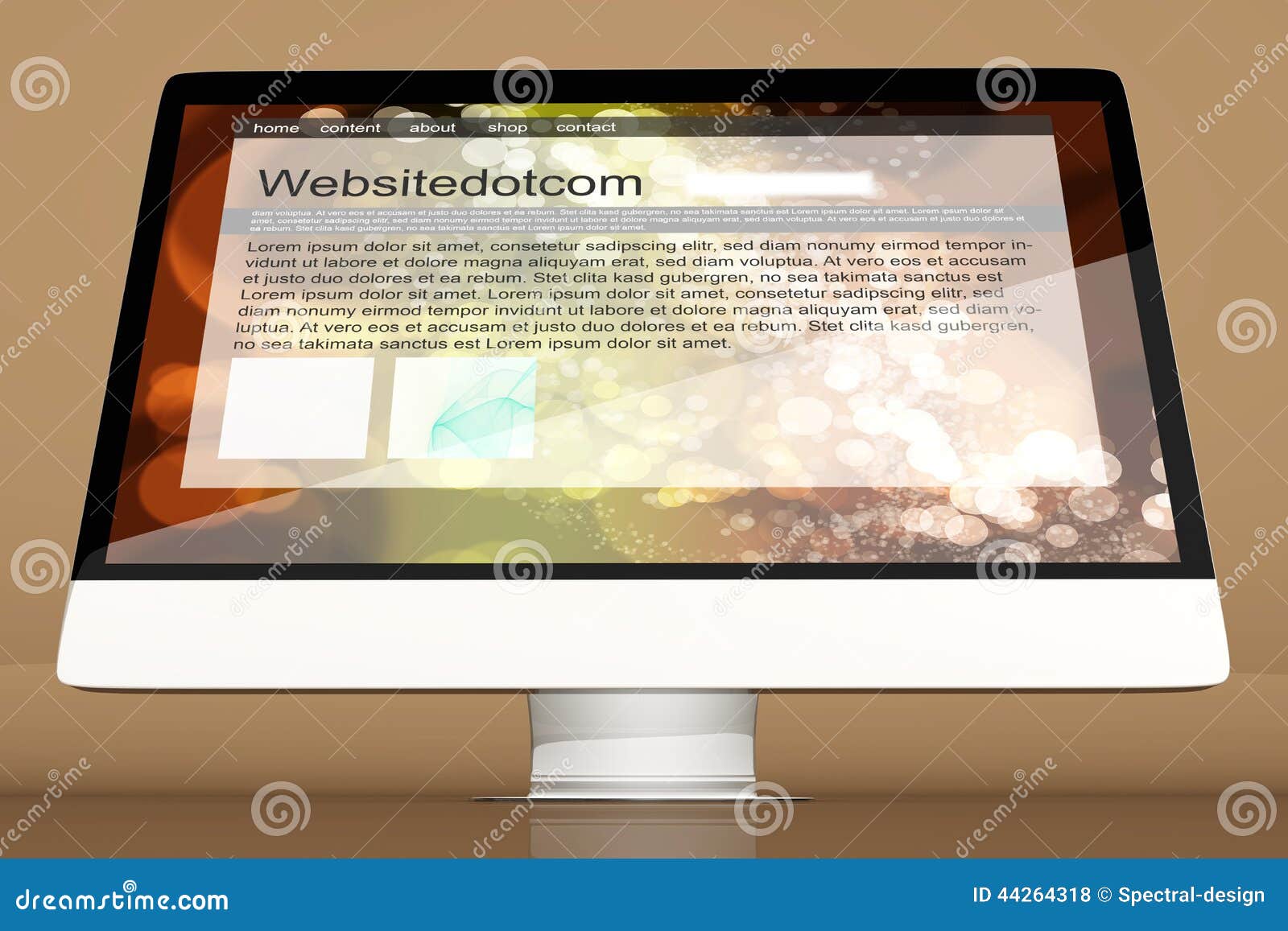All in One Computer Showing a Generic Website Stock Illustration ...