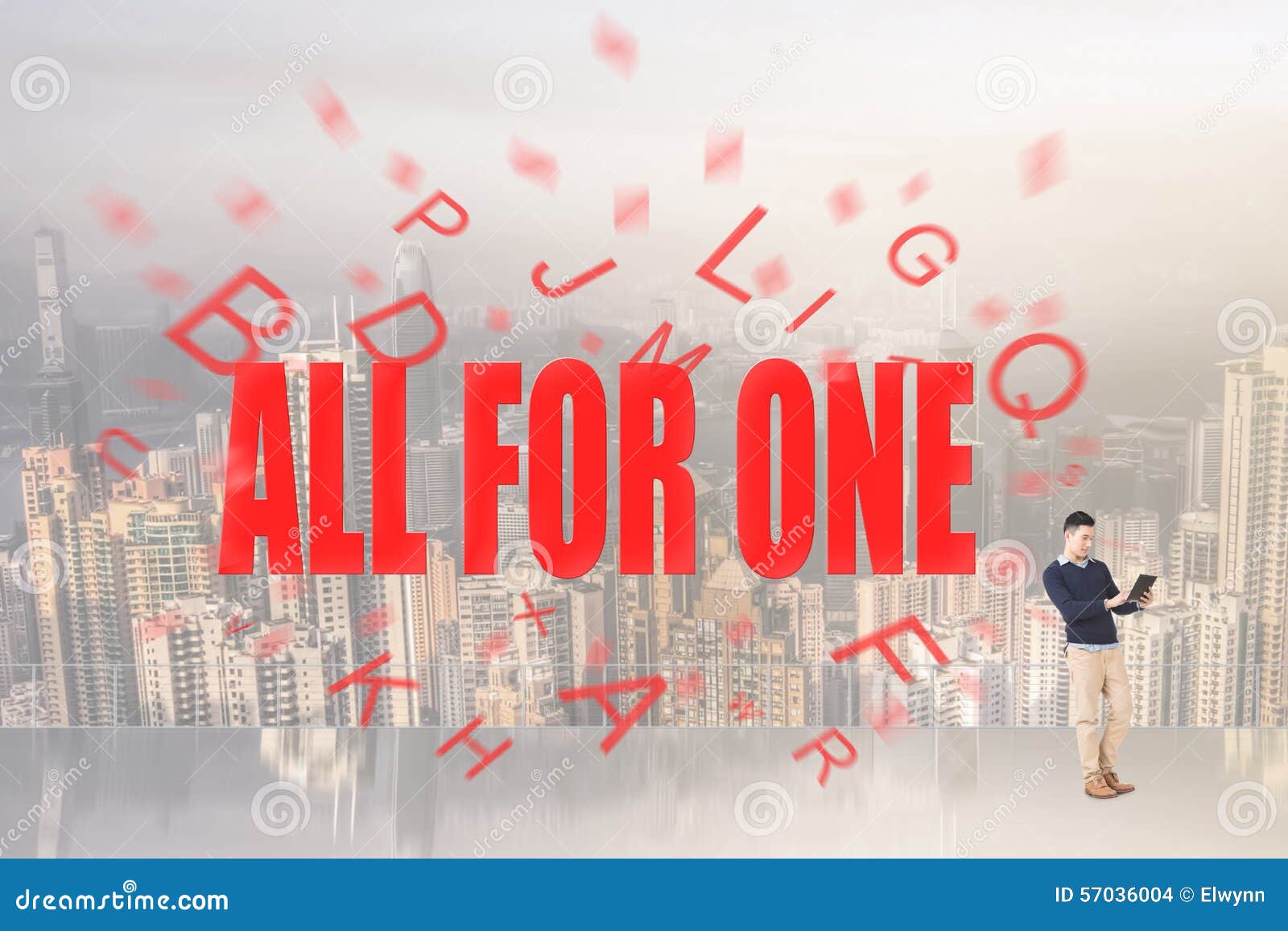 All for one stock photo. Image of words, text, partnership - 57036004