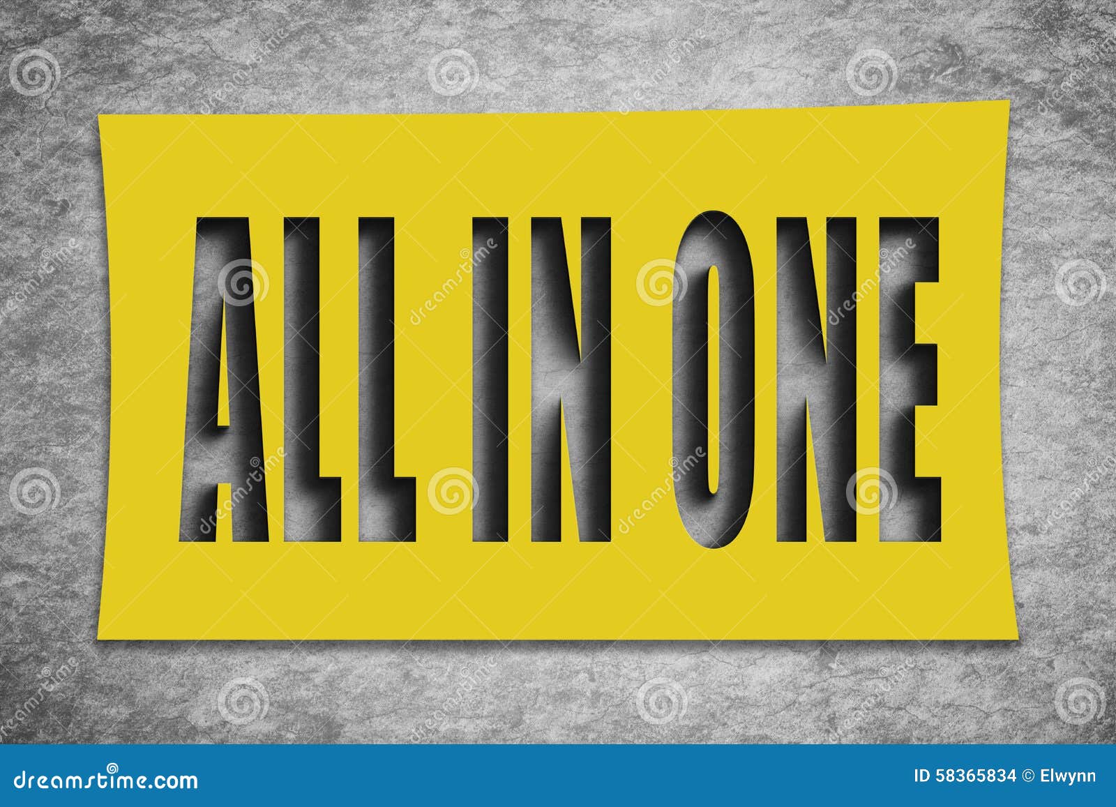 All in one stock illustration. Illustration of symbol - 58365834