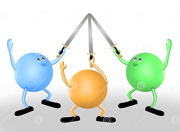 All for One and One for All Stock Illustration - Illustration of ...