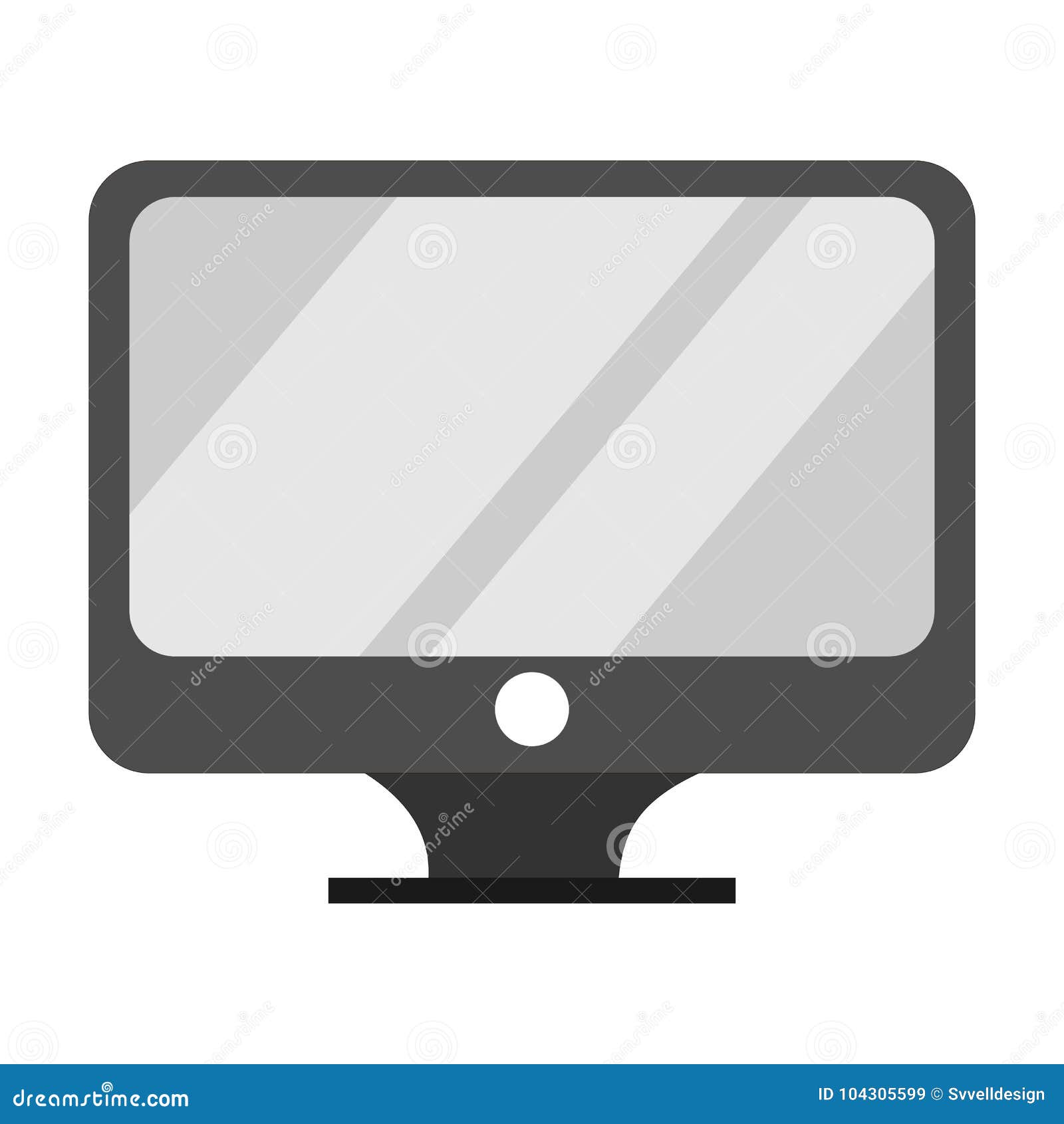 All in One PC Desktop Computer Black Stock Vector - Illustration of ...