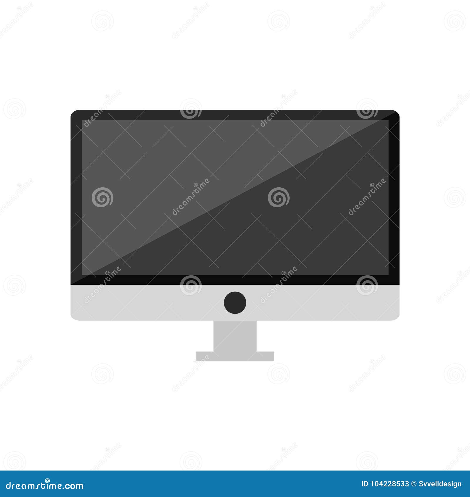 All in One PC stock vector. Illustration of headphone - 104228533