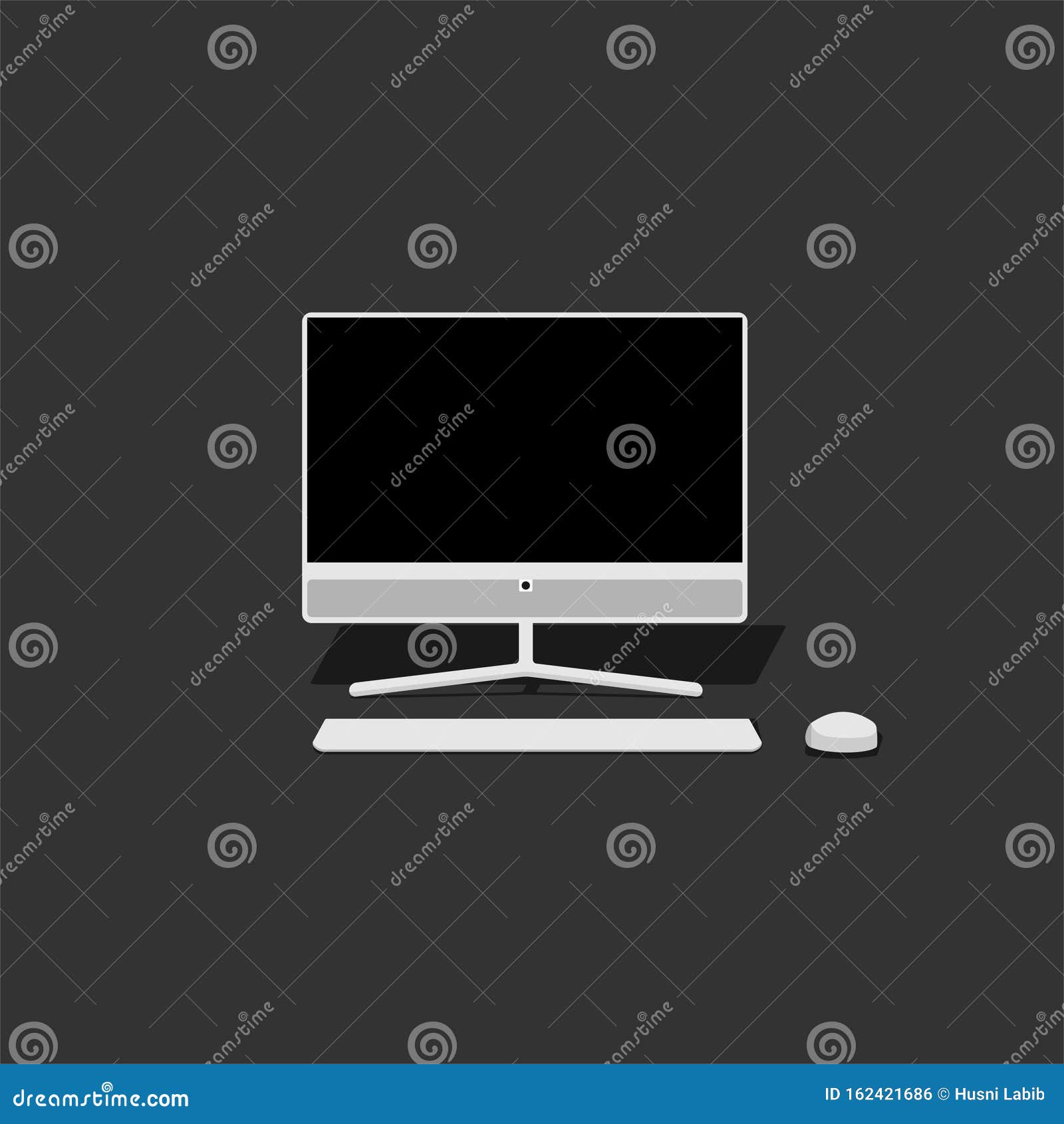 All in One Personal Computer Template Stock Vector - Illustration of ...