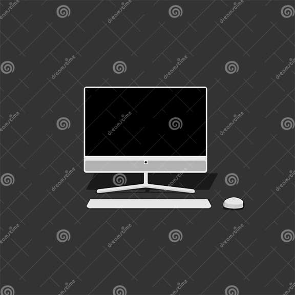 All in One Personal Computer Template Stock Vector - Illustration of ...