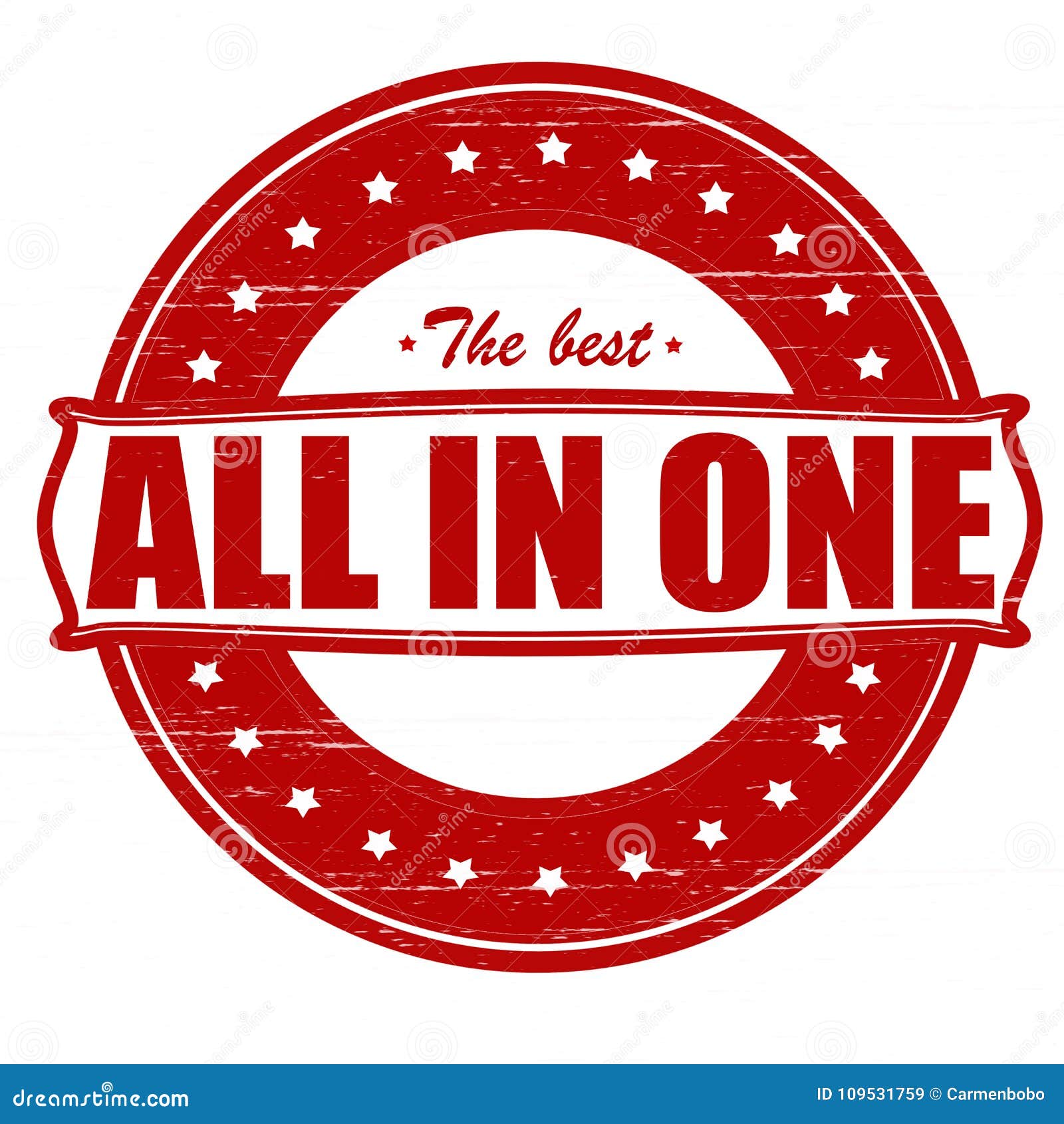 All in one stock illustration. Illustration of grunge - 109531759