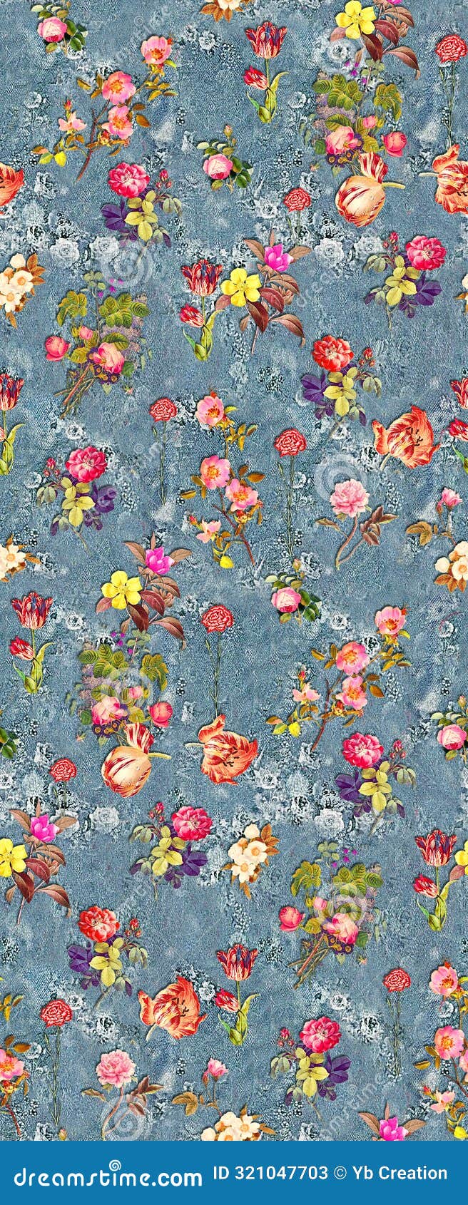 All Over Flower. Pateen.Flower All Over. All Over Design. Digital Print ...