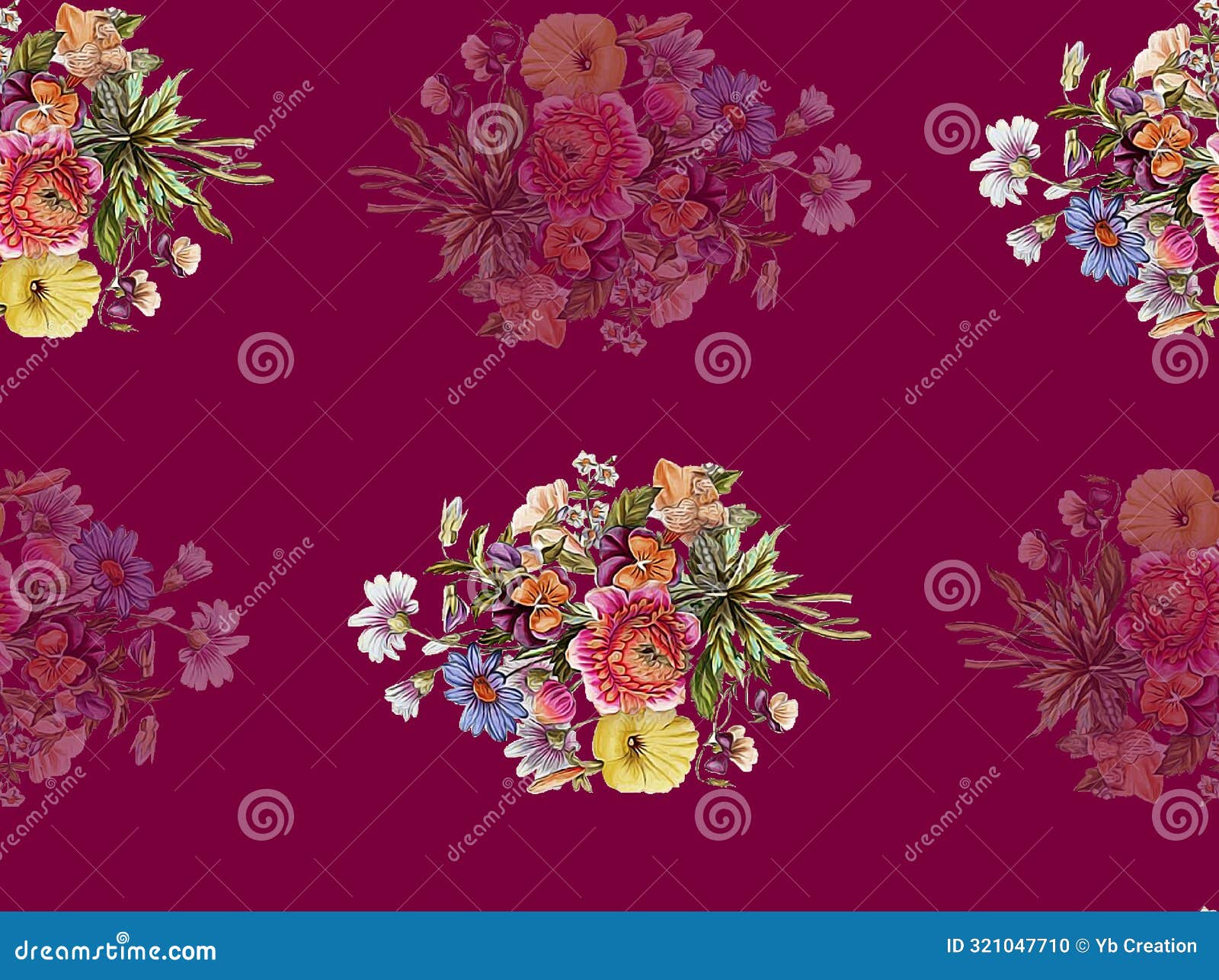 All Over Flower. Pateen.Flower All Over. All Over Design. Digital Print ...