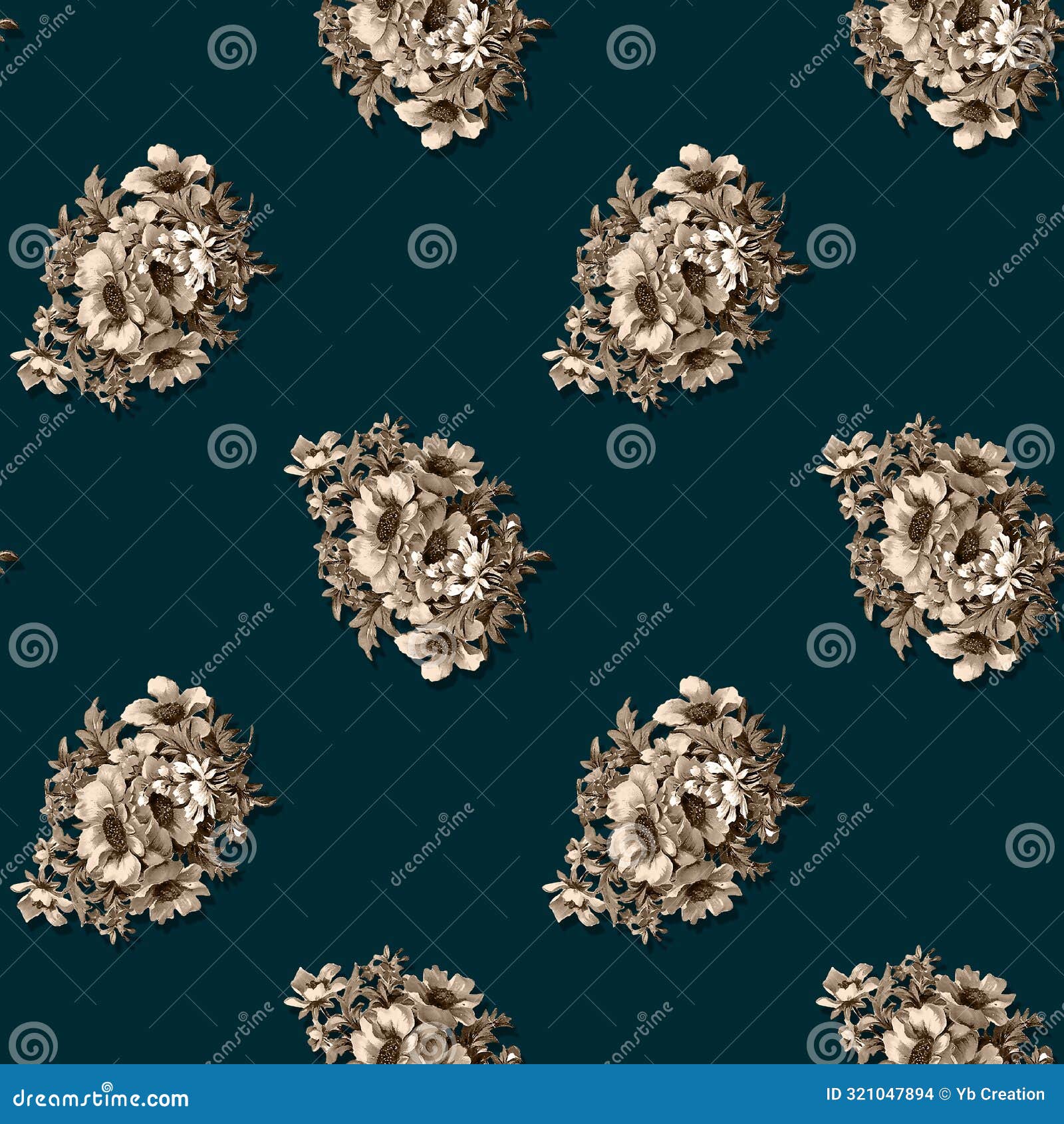 All Over Flower. Pateen.Flower All Over. All Over Design. Digital Print ...