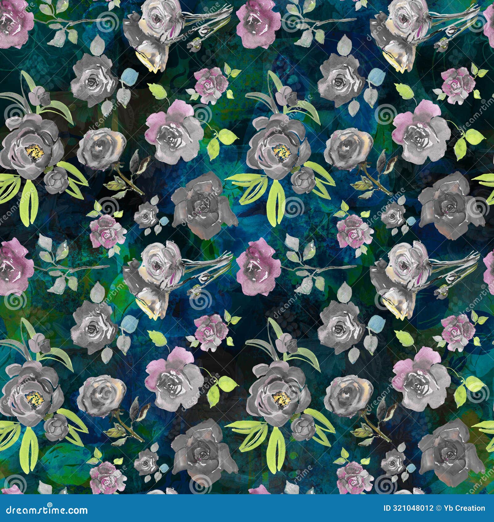 All Over Flower. Pateen.Flower All Over. All Over Design. Digital Print ...