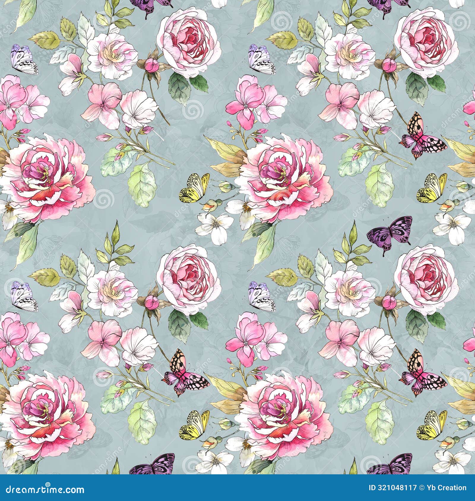 All Over Flower. Pateen.Flower All Over. All Over Design. Digital Print ...