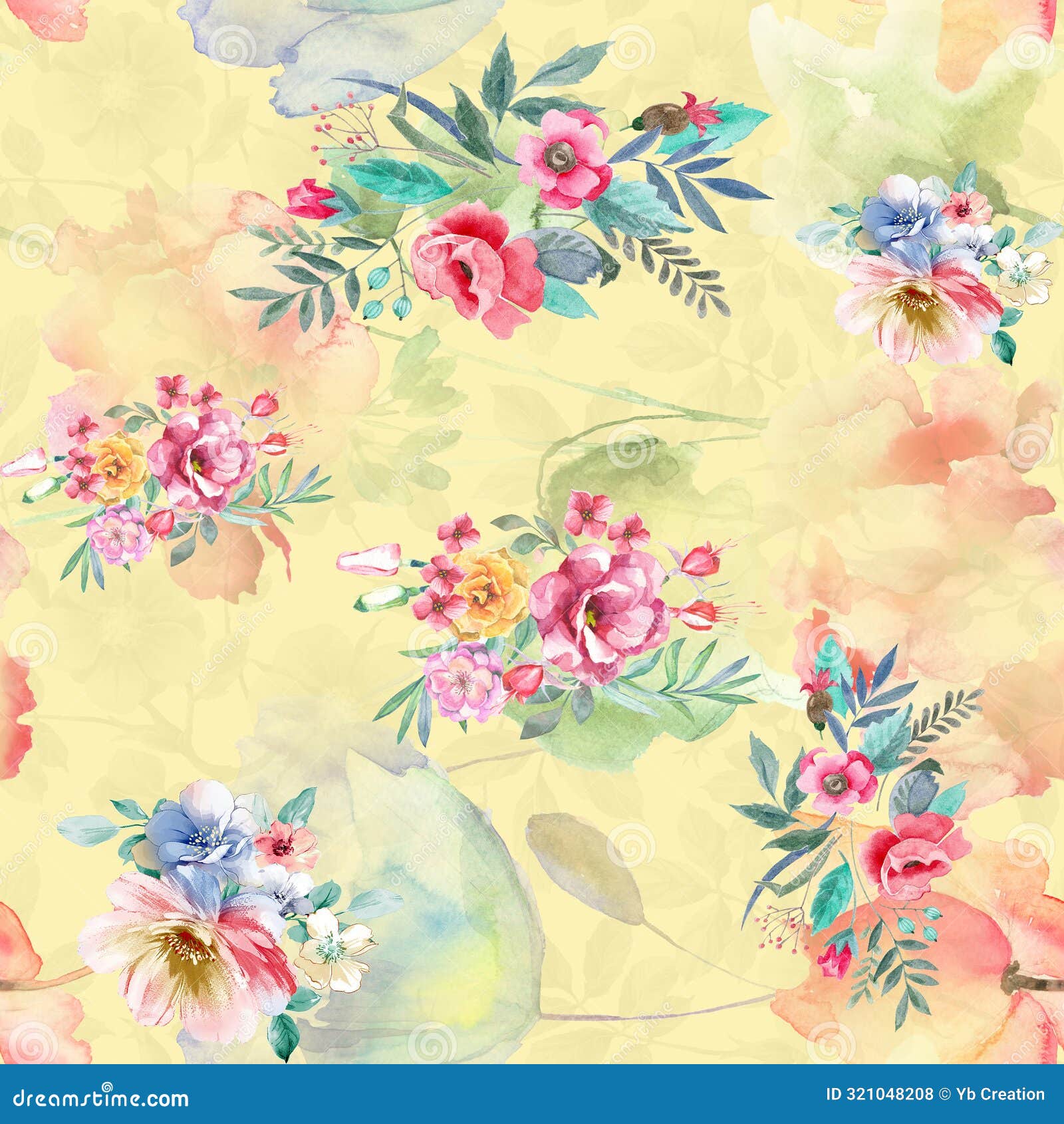 All Over Flower. Pateen.Flower All Over. All Over Design. Digital Print ...