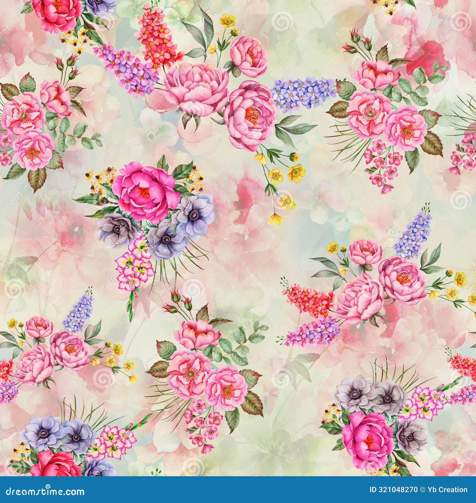 All Over Flower. Pateen.Flower All Over. All Over Design. Digital Print ...